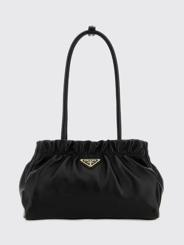 Prada Nappa Leather Shoulder Bag - Black