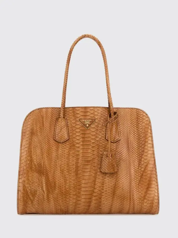 Prada Python Leather Bag - Cream