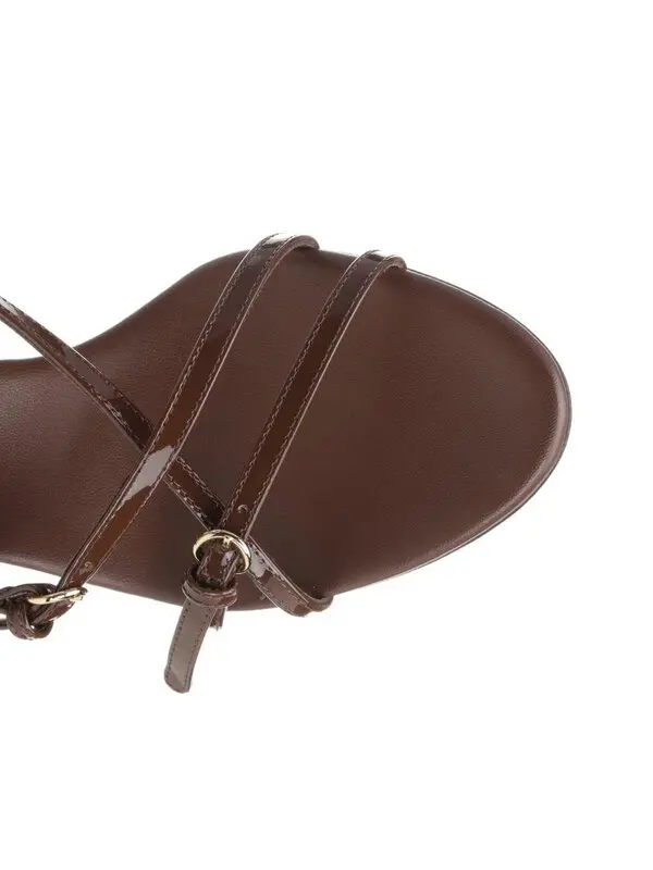 Miu Miu Patent Leather Sandals - Brown