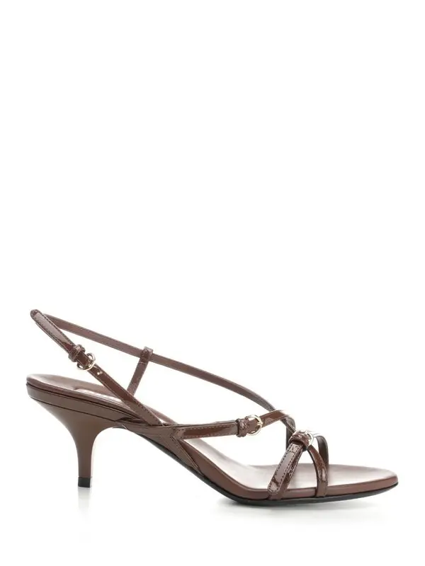 Miu Miu Patent Leather Sandals - Brown