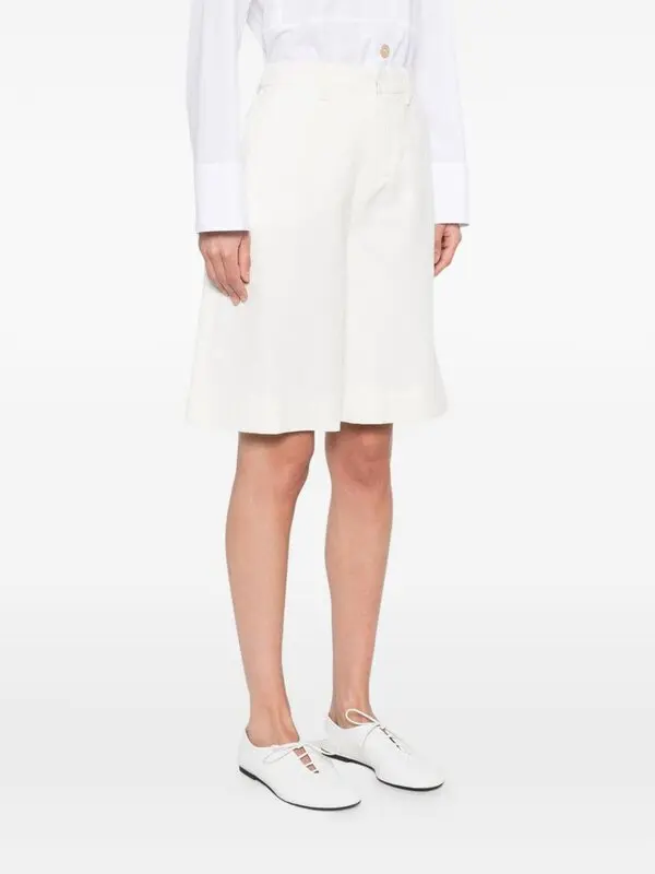 Max Mara Cotton And Linen Blend Shorts - Multicolor