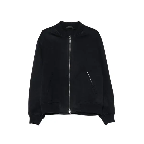 Brioni Wool And Cashmere Blend Bomber Jacket - Blue