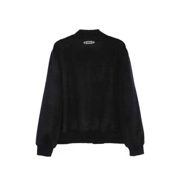 Brioni Wool And Cashmere Blend Bomber Jacket - Blue