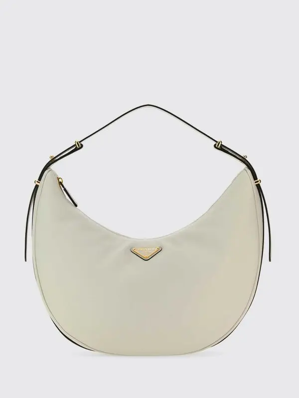 Prada Leather Hobo Bag - White