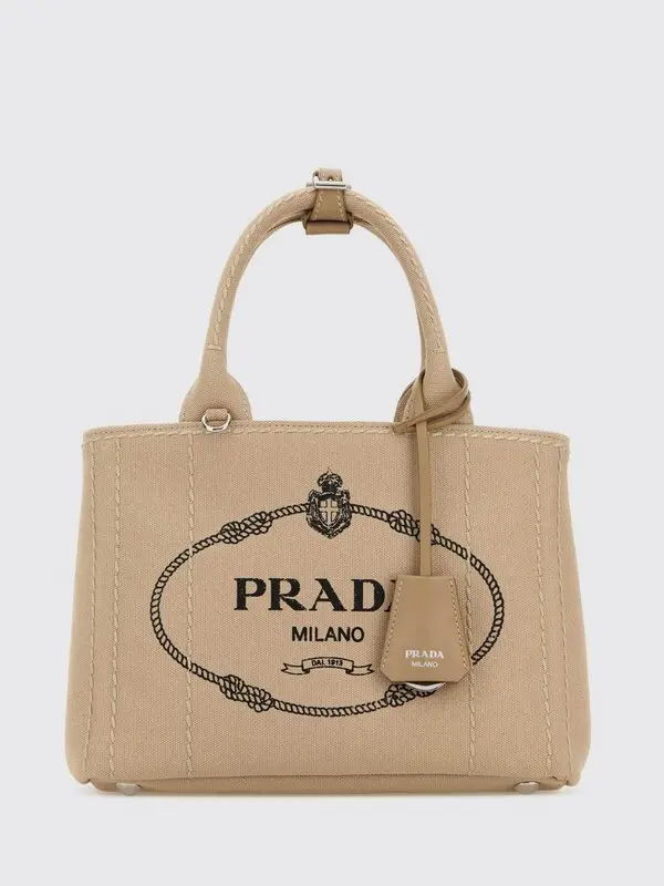 Prada Printed Logo Canvas Jardinii¨re Bag - Multicolor