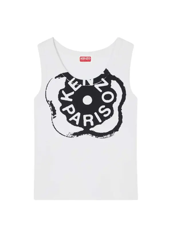 Kenzo Boke Flower 2.0 Ribbed Tank Top - White