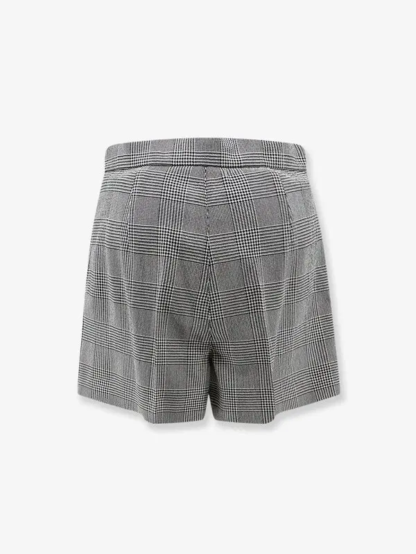 Max Mara Virgin Wool Prince Of Wales Check Shorts - Multicolor