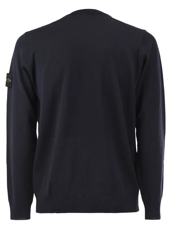 Stone Island Round-neck Jumper With Embossed Stitching