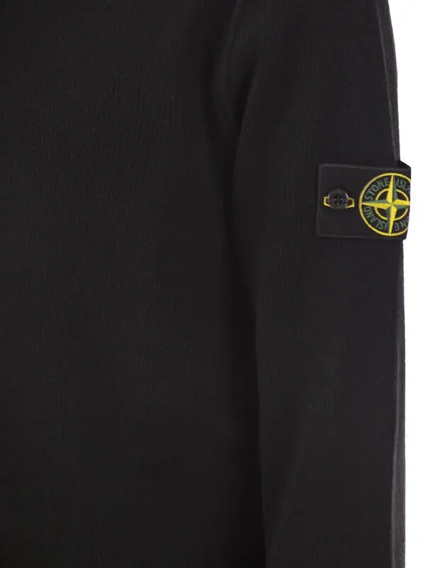 Stone Island Crew-neck Jumper With Reverse Stitch Details