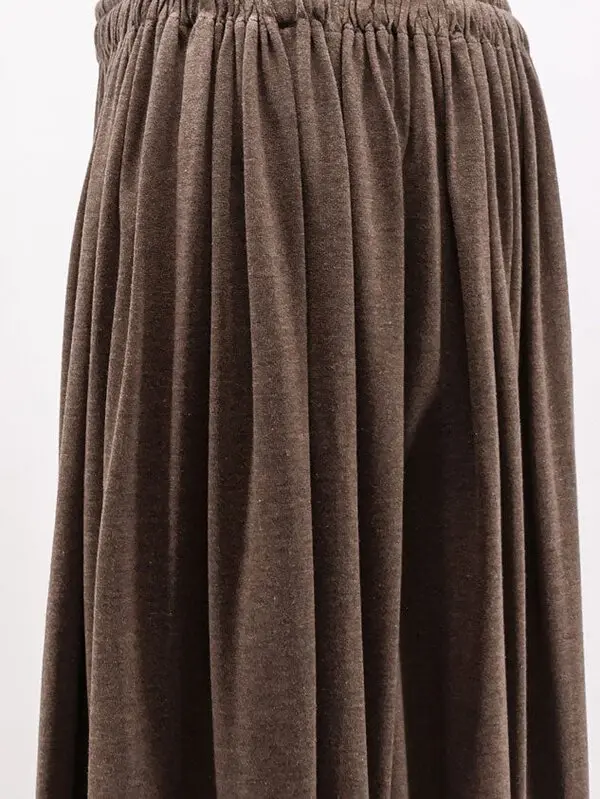 Max Mara Mxmlivrea Pleated Jersey Long Skirt - Multicolor