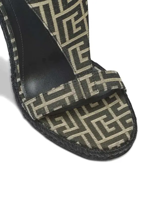 Balmain Anthem Wedge Espadrilles - Black