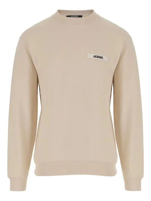 Jacquemus Grosgrain Logo Plaque Sweatshirt - Brown