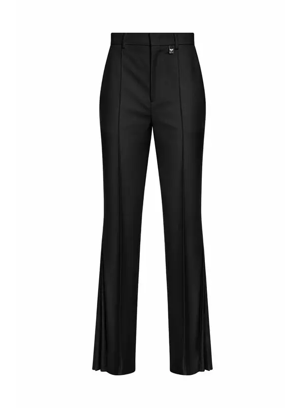 Giuseppe Di Morabito Black Virgin Wool Flared Trousers