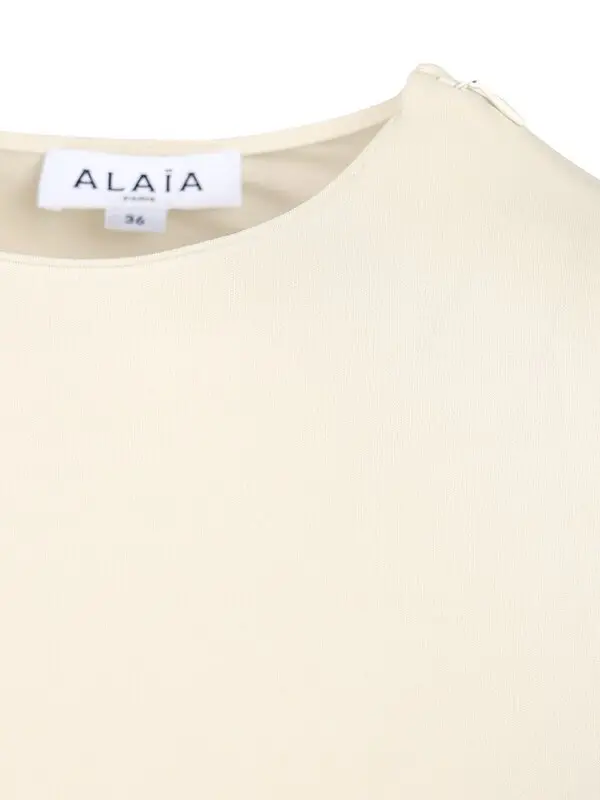 Alaïa Jersey Dress With Belt - White