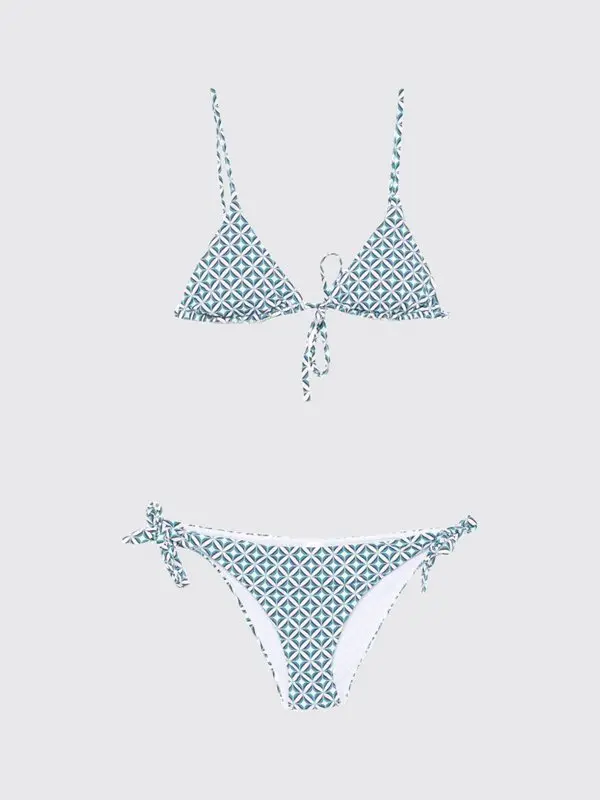 Max Mara Geometric Diamond Print Triangle Bikini