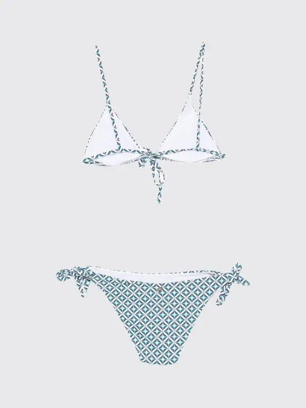 Max Mara Geometric Diamond Print Triangle Bikini