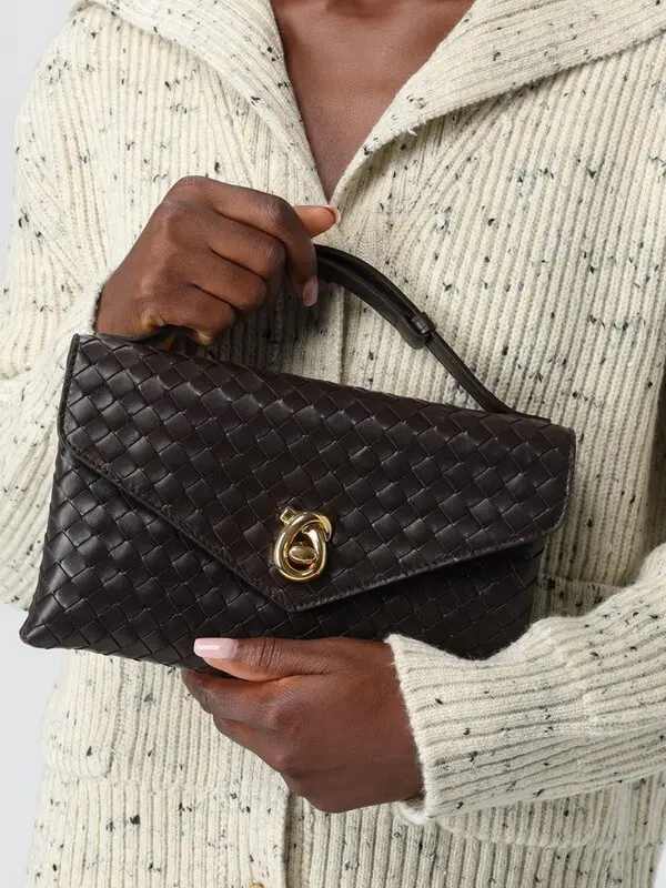 Bottega Veneta Woven Leather Bag - Brown