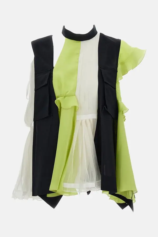 Sacai Pannelled Top - Multicolor