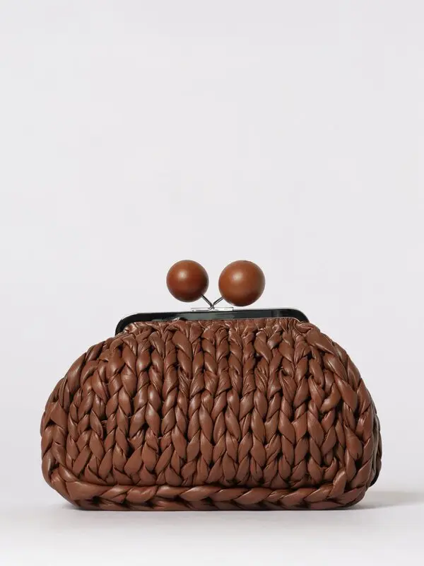 Max Mara Woven Leather Clutch