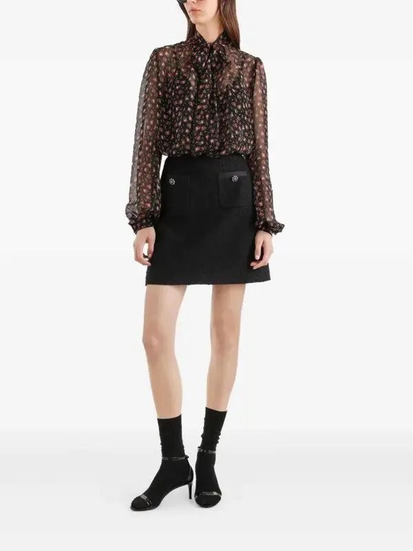 Dolce & Gabbana Silk Floral Print Blouse