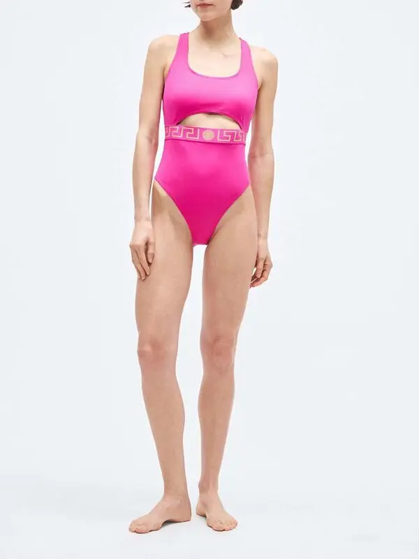 Versace One-piece Swimsuit With Greca Border