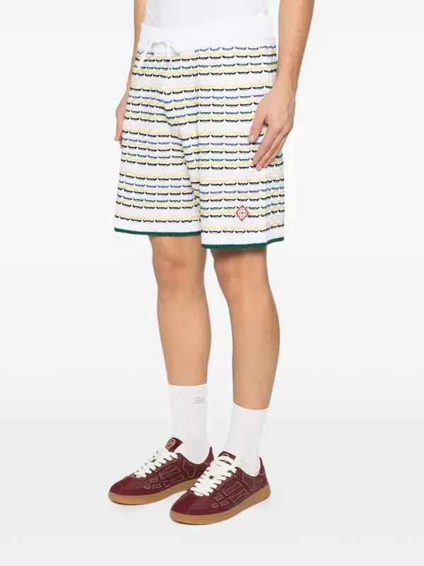 Casablanca Graphic Patterned Cotton Shorts - Multicolor
