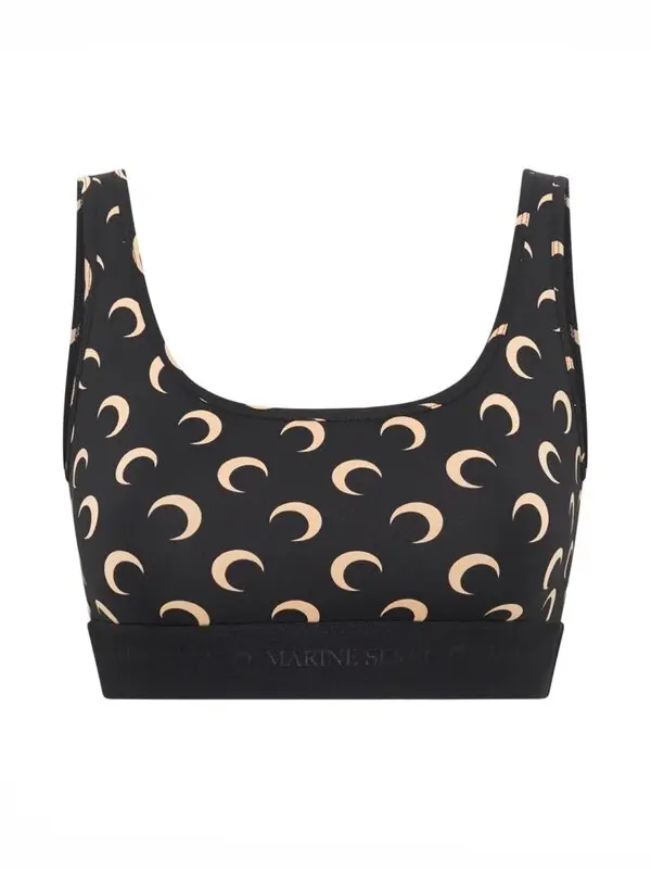 MARINE SERRE Top Bra Moon - Black