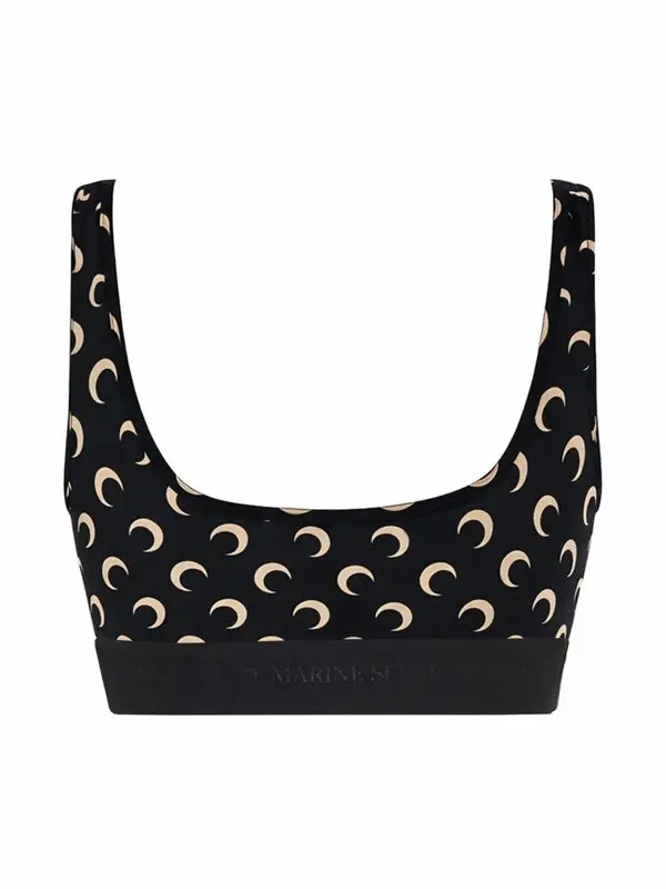 MARINE SERRE Top Bra Moon - Black