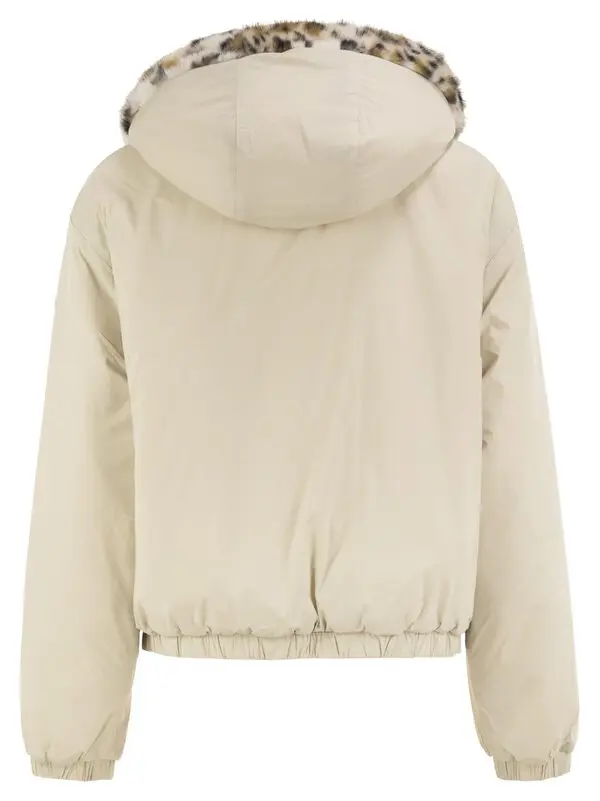 Moose Knuckles Eaton Bunny Gold Reversible Hooded Jacket - Cream