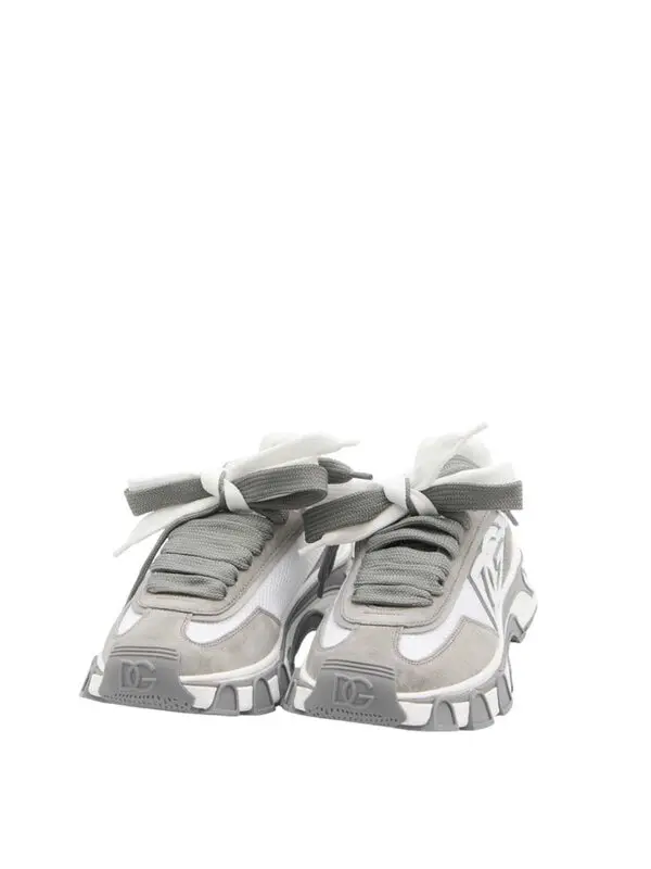 Dolce & Gabbana Nylon And Calfskin Sneakers With Dg Patch