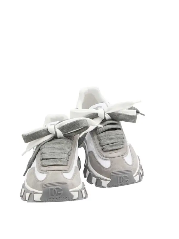 Dolce & Gabbana Nylon And Calfskin Sneakers With Dg Patch