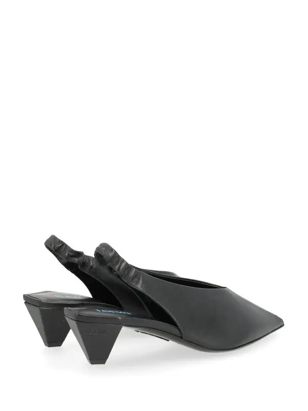 Loewe Origami Cubic Lambskin Slingbacks - Black