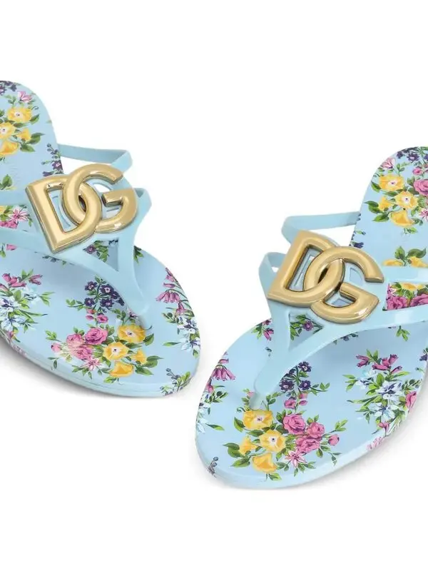 Dolce & Gabbana Floral Flip-flops