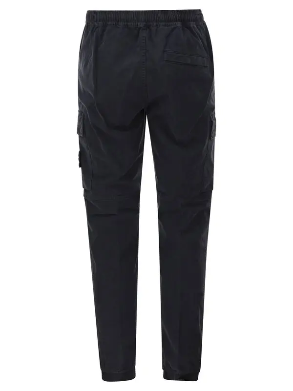 Stone Island Cargo Trousers In Cotton Twill