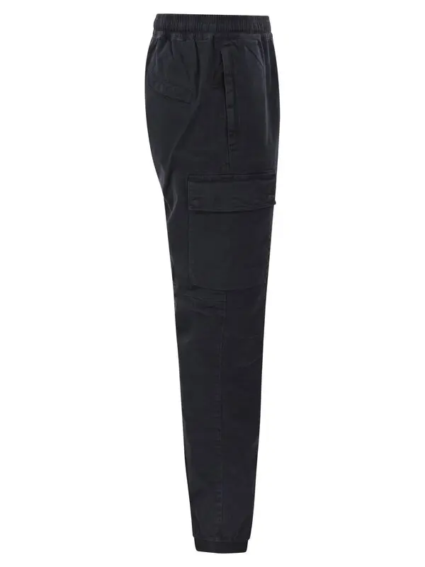 Stone Island Cargo Trousers In Cotton Twill