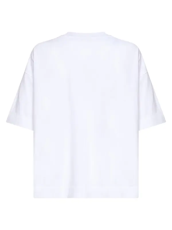 Dries Van Noten White Jersey Oversized Crewneck T-shirt