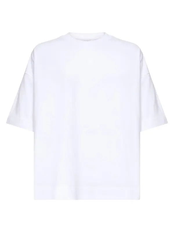 Dries Van Noten White Jersey Oversized Crewneck T-shirt - Multicolor