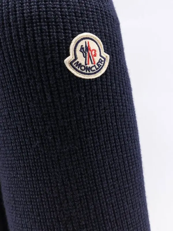 Moncler Down Jacket With Virgin Wool Inserts