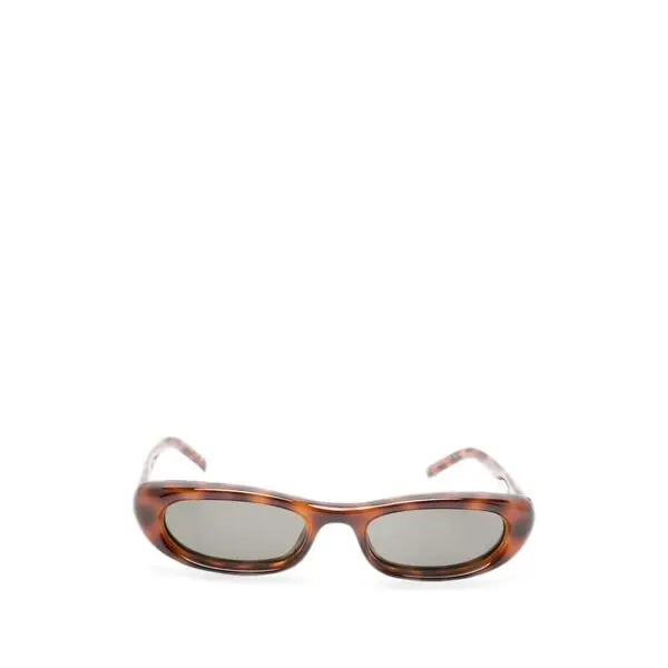 Saint Laurent Acetate Oval Sunglasses - Brown