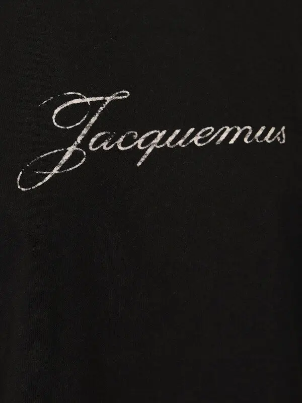 Jacquemus T-shirt With Script Logo - Black