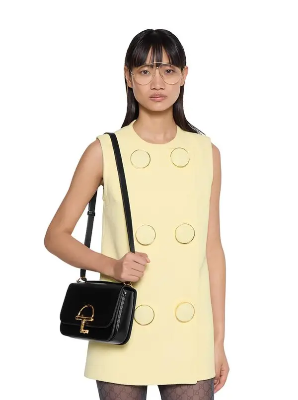 Gucci Leather Shoulder Bag - Black