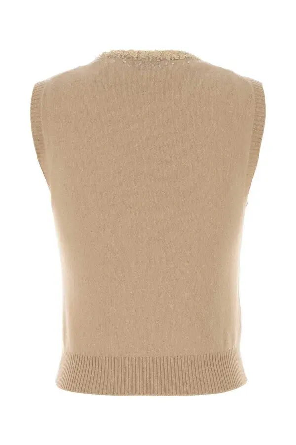 Miu Miu Sand Cashmere Vest