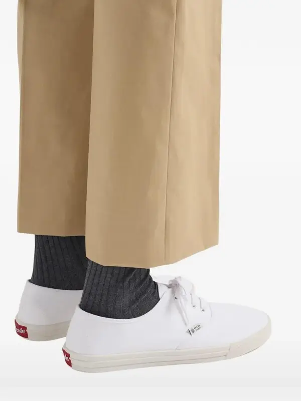 Prada Drill Fabric Sneakers - White