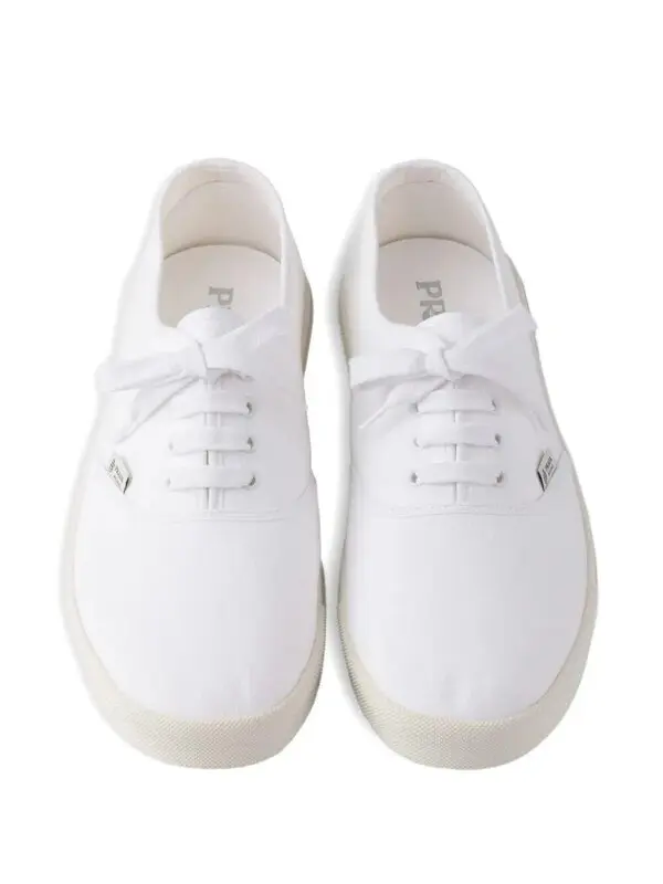 Prada Drill Fabric Sneakers - White