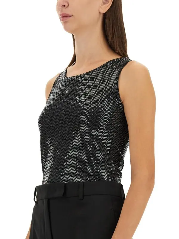 Mcm Metallic Knit Tank Top