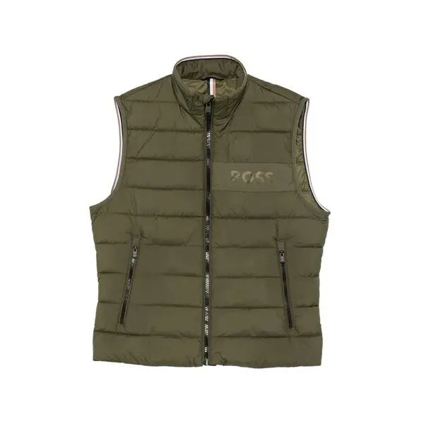 BOSS Quilted High-neck Gilet - Green