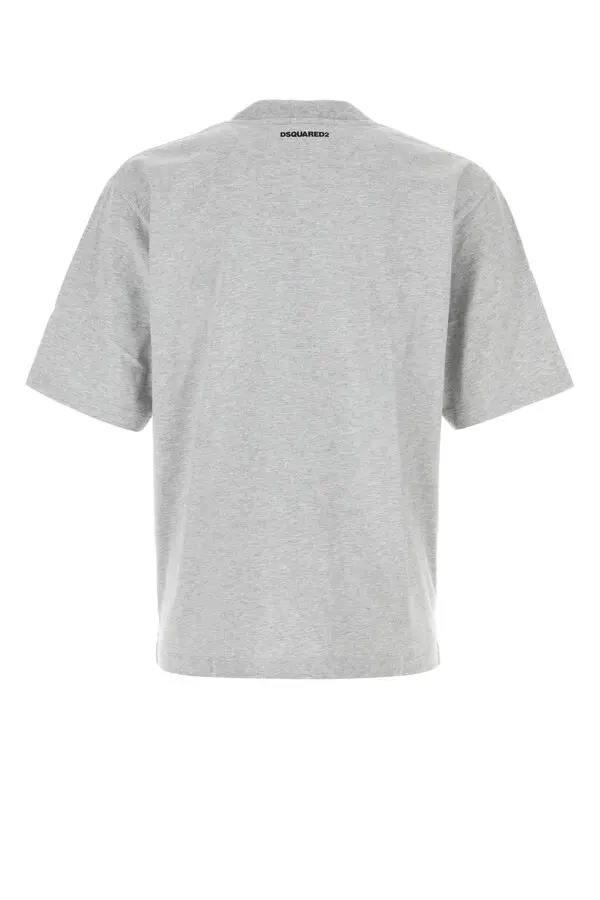 Dsquared2 Melange Grey Cotton Oversize T-shirt - Gray