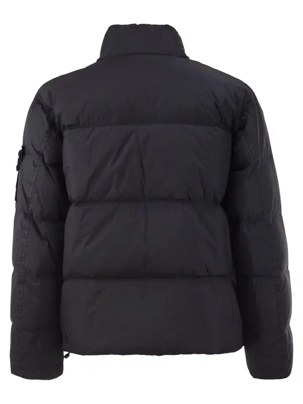Stone Island Garment Dyed Crinkle Reps Ny Down Jacket With Duck Down Padding - Blue