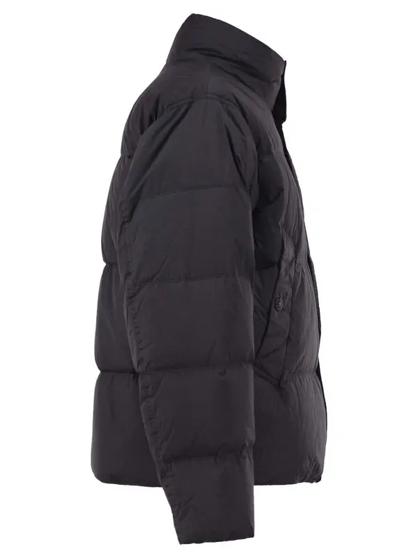 Stone Island Garment Dyed Crinkle Reps Ny Down Jacket With Duck Down Padding - Blue