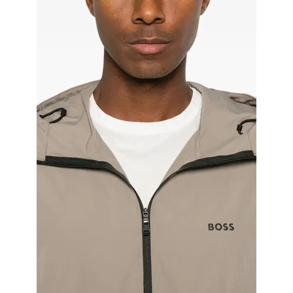 BOSS Neutrals Jackets Hooded Jackets